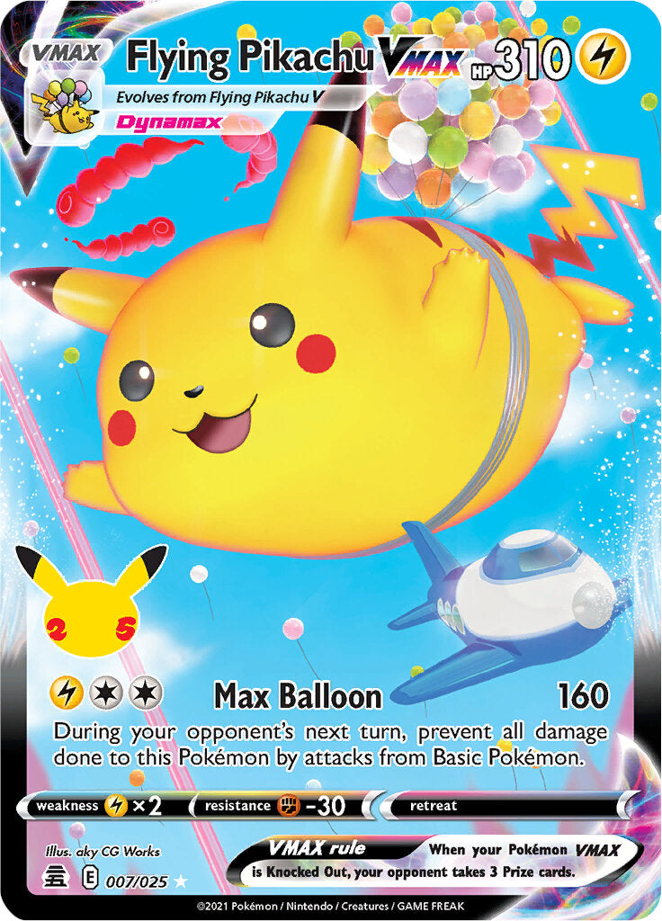 Flying Pikachu VMAX (007/025) [Celebrations: 25th Anniversary] – Jack's On Queen